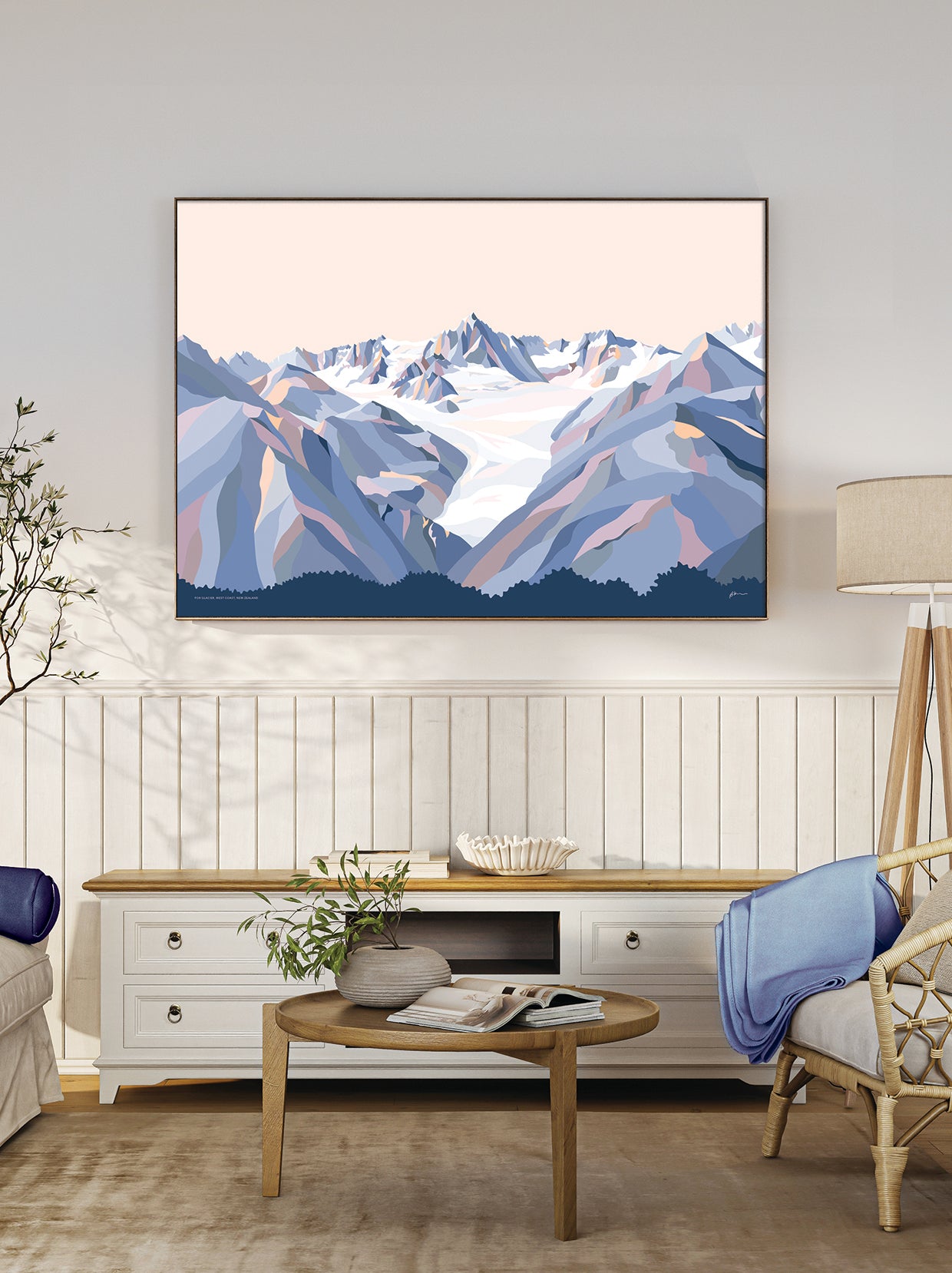 FOX GLACIER, WEST COAST, NEW ZEALAND Art Print – Bridget Hall Design